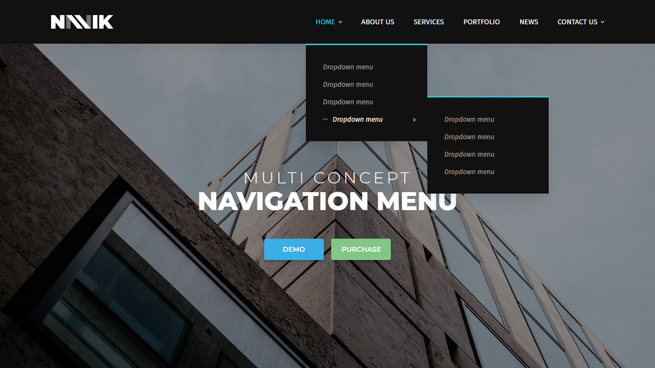 Navik - Responsive Header Navigation Menu by pophonic | CodeCanyon